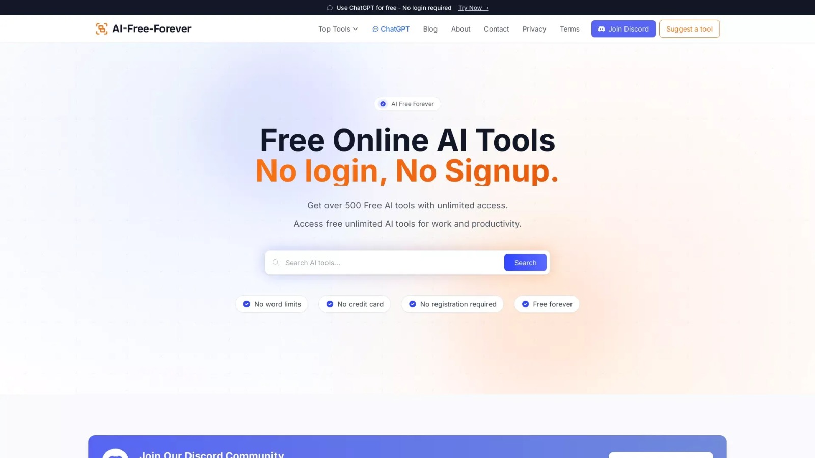 AI Free Forever | Open Launch