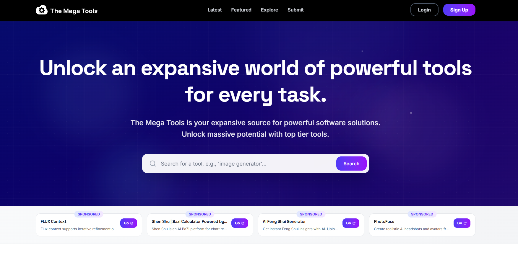The Mega Tools | Open Launch